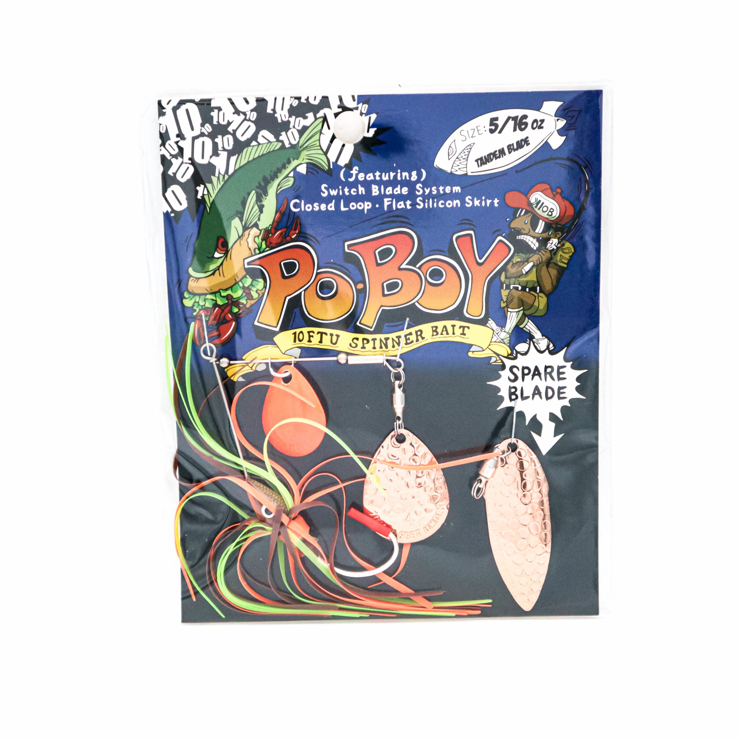 Po-Boy Tandem Blade #06 Crawdad Color - Tsuri Seikō Lureshop