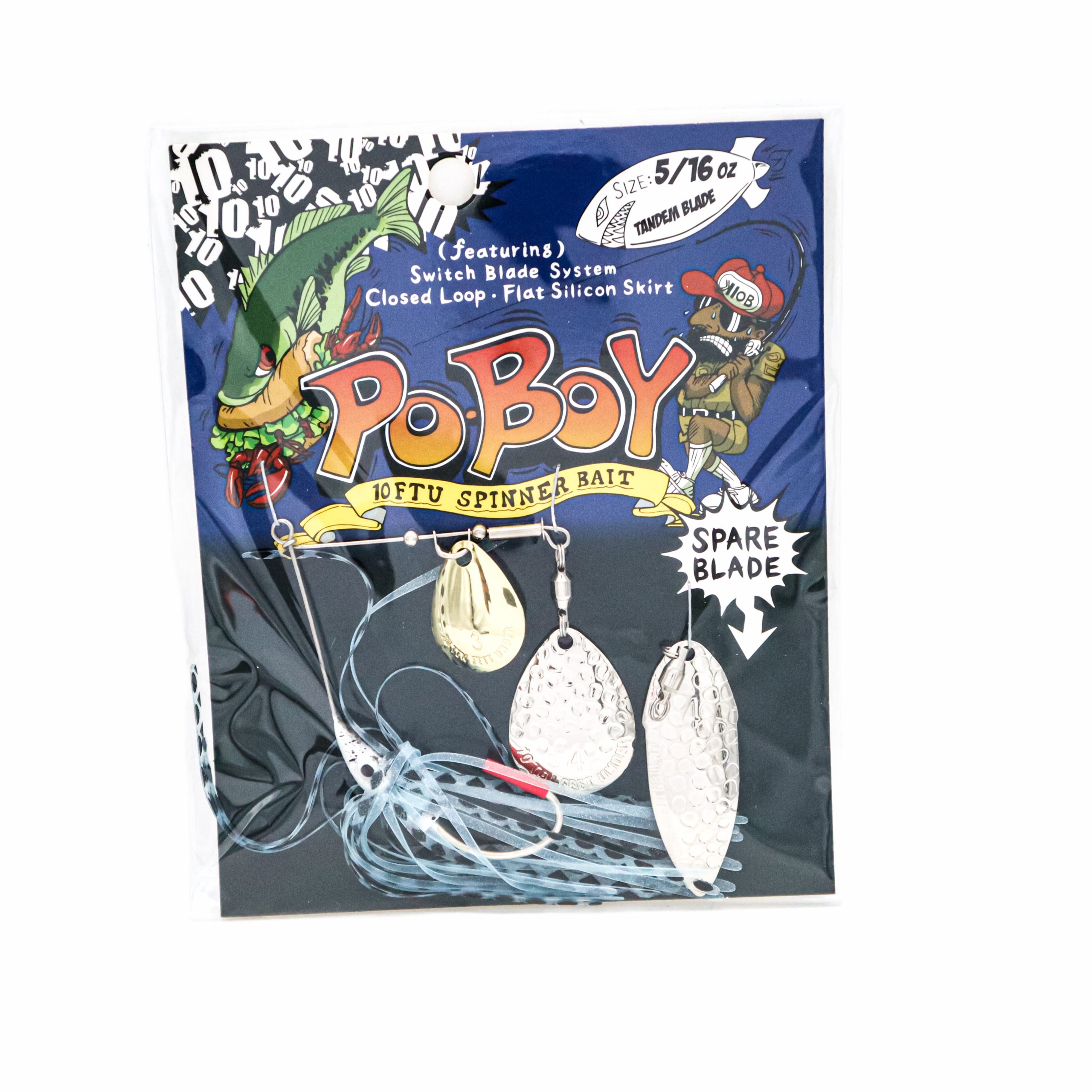 Po-Boy Tandem Blade #07 Splatter Shad - Tsuri Seikō Lureshop
