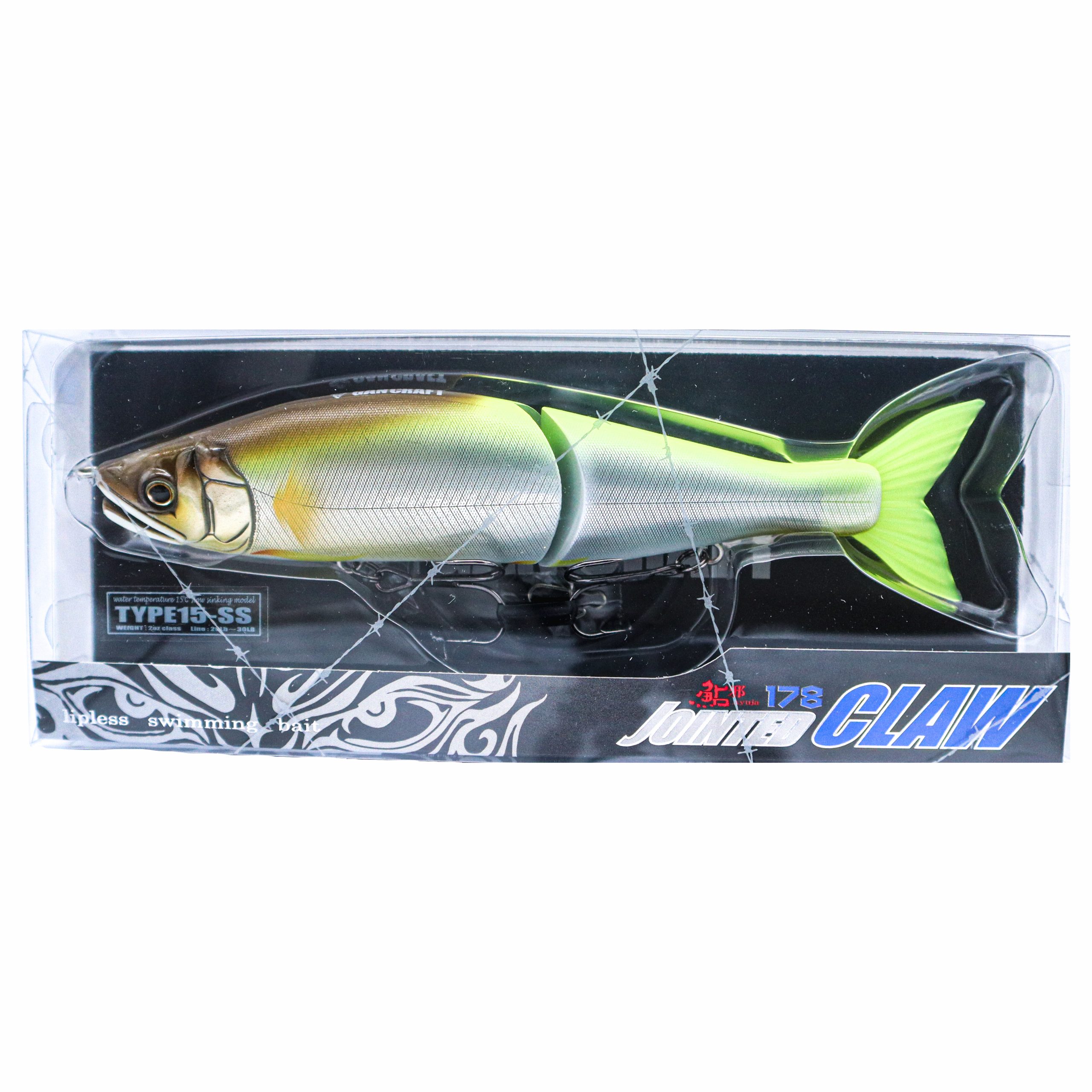 Gan Craft Jointed Claw 178 (SS) #15 Flashing GM Chart - Tsuri Seikō ...